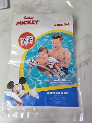 Disney Junior Mickey Mouse Inflatable Swim Arm Bands Floaties Pool ...