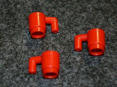 (3) 1x1 Red Minifigure MUG / Coffee Cups Bricks ~ New Lego Parts ~ | eBay