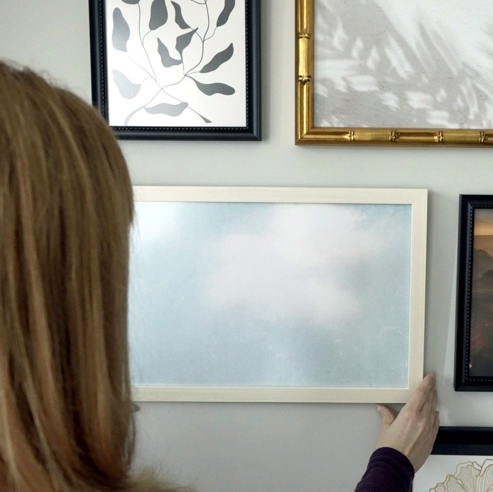 24x8 Frame White Wash Picture Frame Modern Photo Frame UV Acrylic, Acid ...