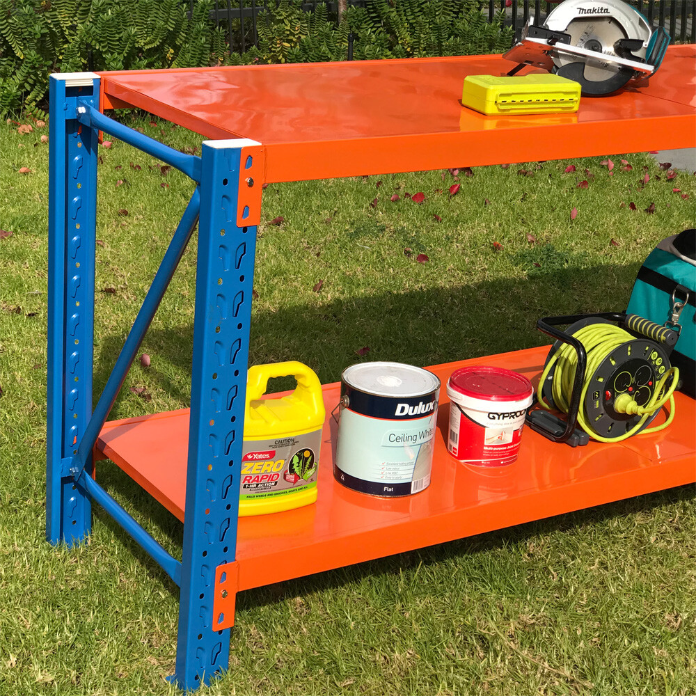 400kg Heavy Duty Warehouse Workbench Shelves Work Bench Garage Rack ...