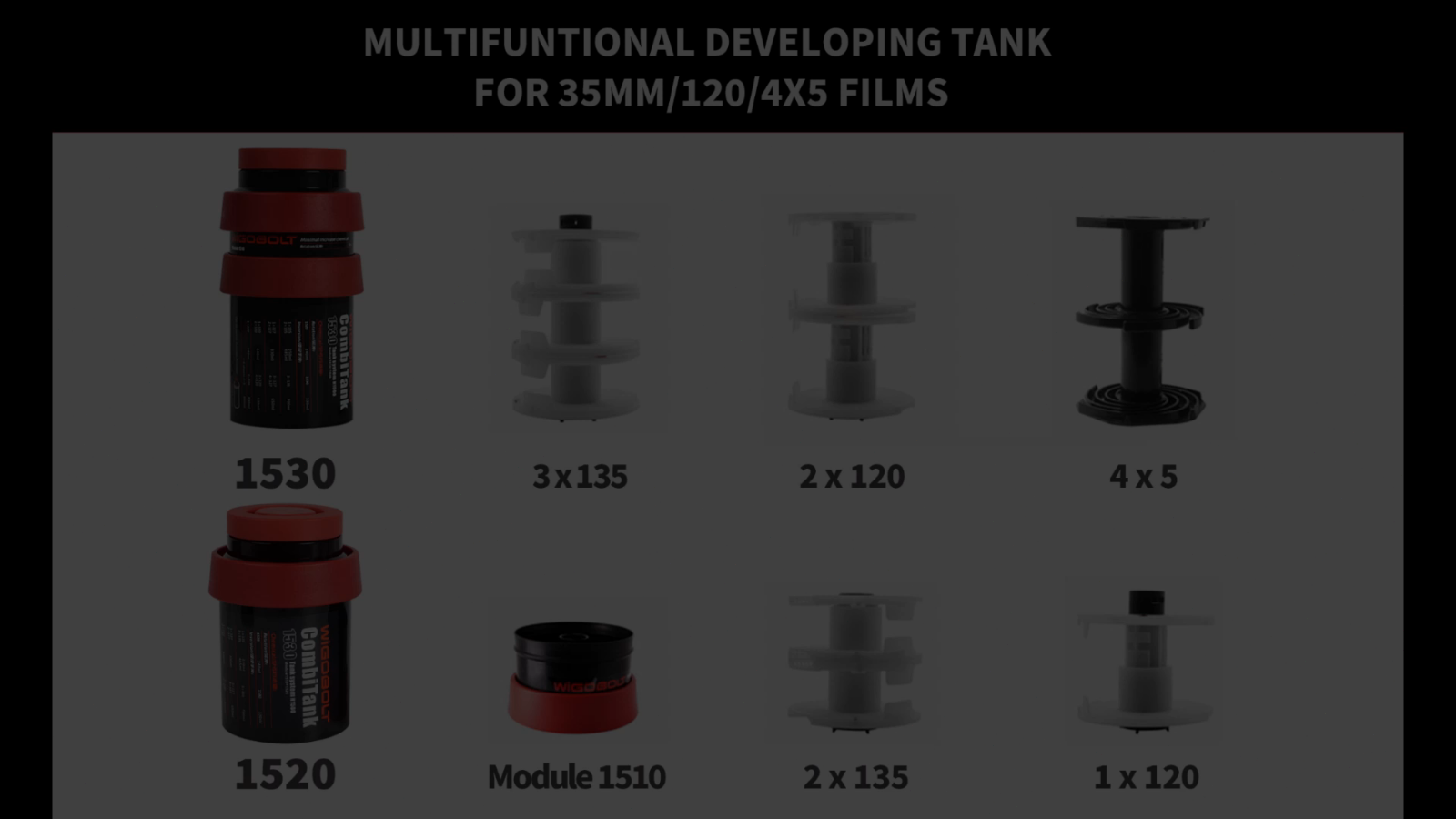 Developing Tank 3 Spirals 120 135 4x5 | B&W film | Darkroom Processing ...