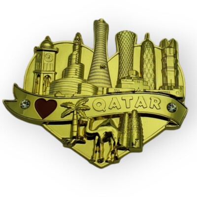 Qatar Skyline Souvenir Fridge Refrigerator Magnet Tourist Tourism ...