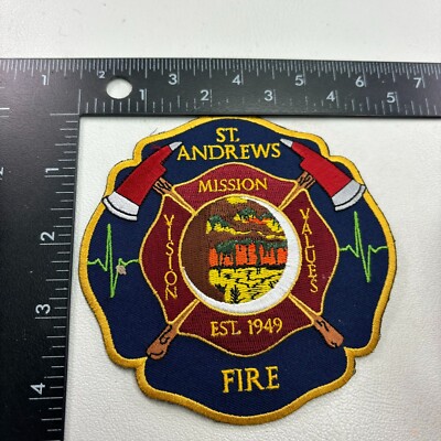 ST. ANDREWS Fire Department Shoulder Patch (Firefighter) 441L | eBay