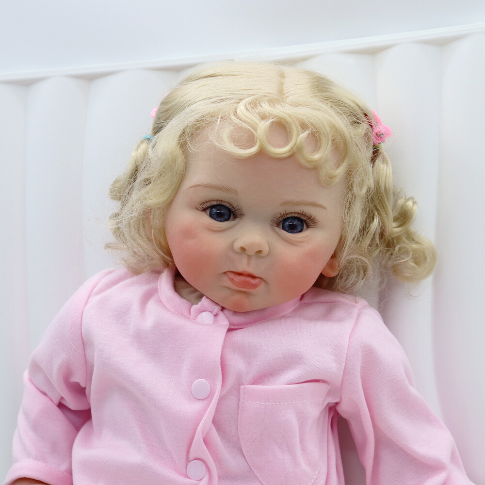 Lovely 24 Inch Reborn Baby Dolls Handmade Vinyl Newborn Toddler Girl ...