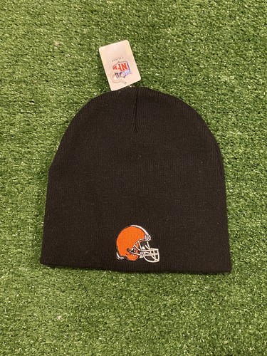 YTK NFL Team Cleveland Browns winter hat beanie uncuffed nwt black | eBay