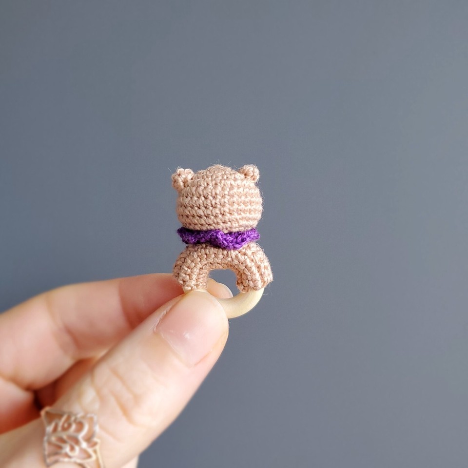 Miniature doll teether. Dollhouse mini toy animal. Doll collection ...