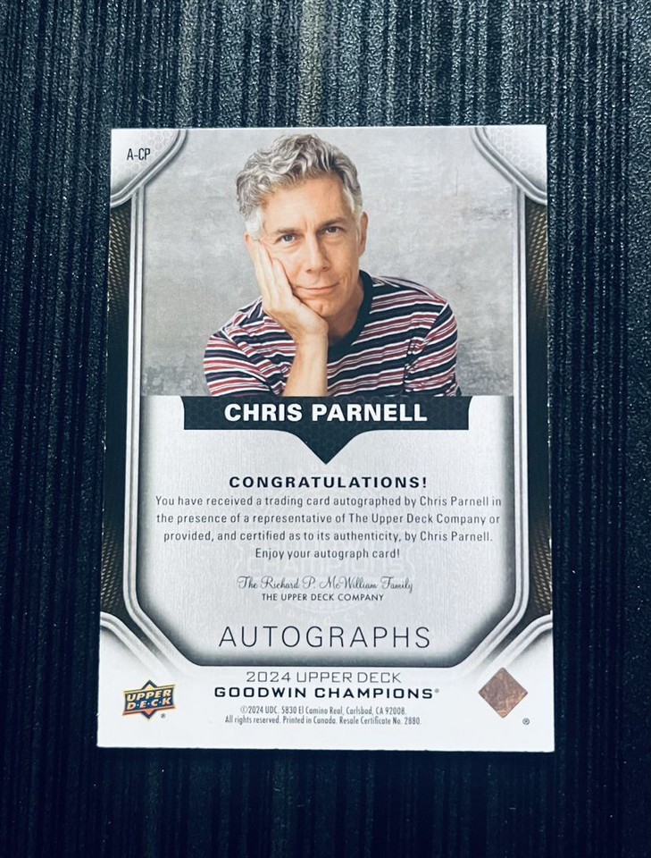 2024 Upper Deck Goodwin Champions Chris Parnell Autograph Auto #A-CP | eBay