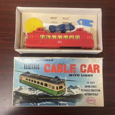 Vintage Cosmo Battery Operated Toy Cable Car in Red Sold As Is Not ...