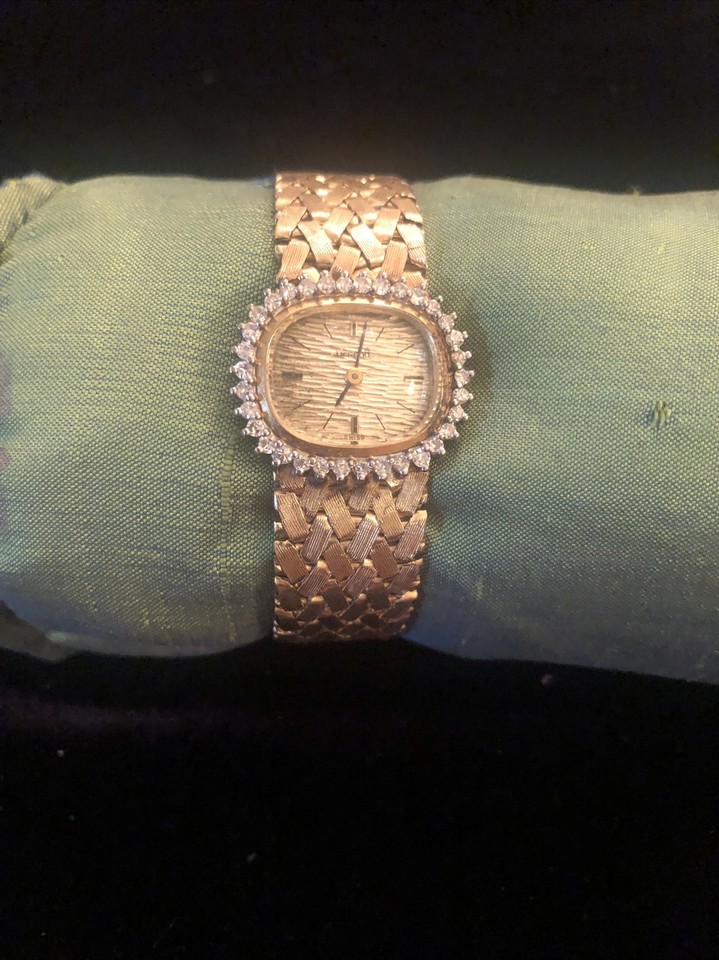 VERANO SEMAG ladies 14kt yellow gold & Diamond watch Woven YG Gold Band ...