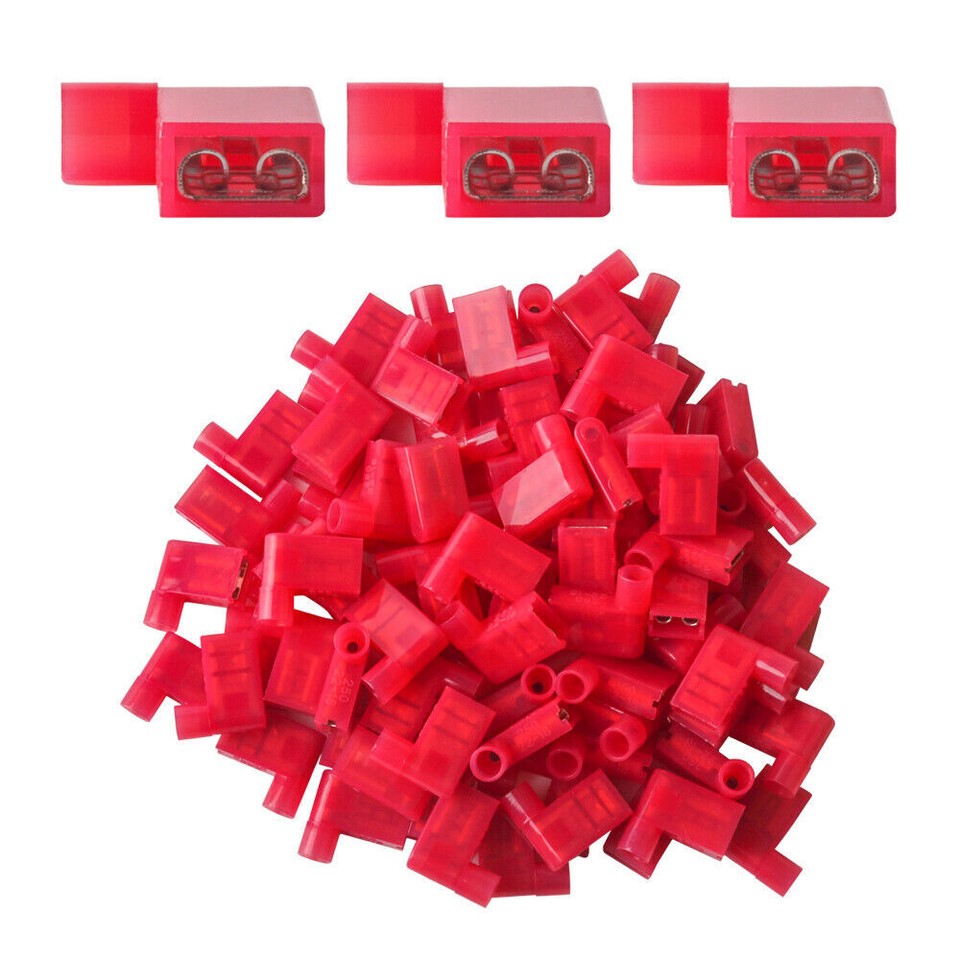 22-10 AWG Female Flag Terminals Right Angle Electrical Wire Spade ...