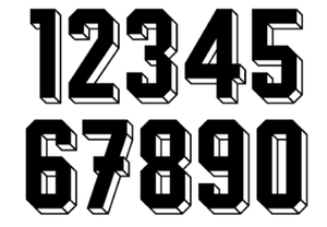 Vinyl 1980's 90's Football Shirt Soccer Numbers Heat Print Football ...