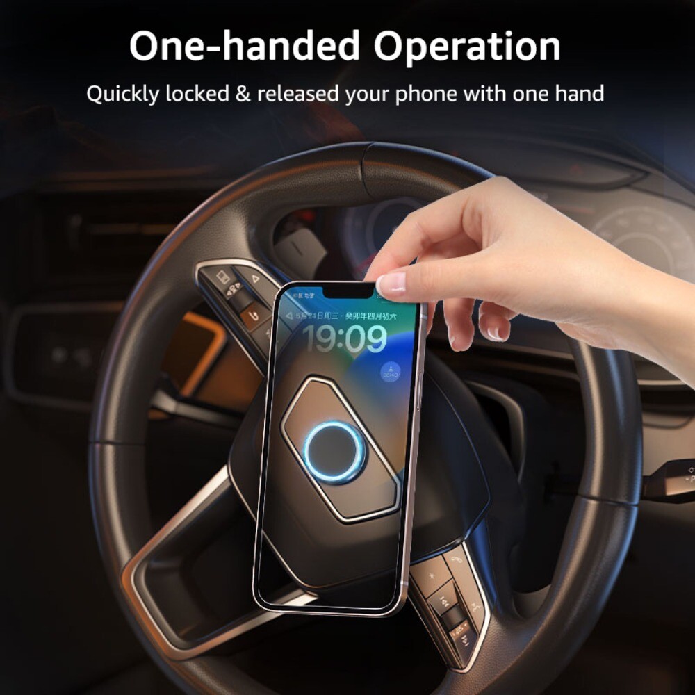 Mobile Cell Phone Car Steering Wheel Phone Holder Strong Magnetic Stand ...
