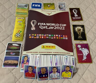 Panini BOOK 2022 Fifa World Cup Qatar Album + Complete 670 Sticker Set ...