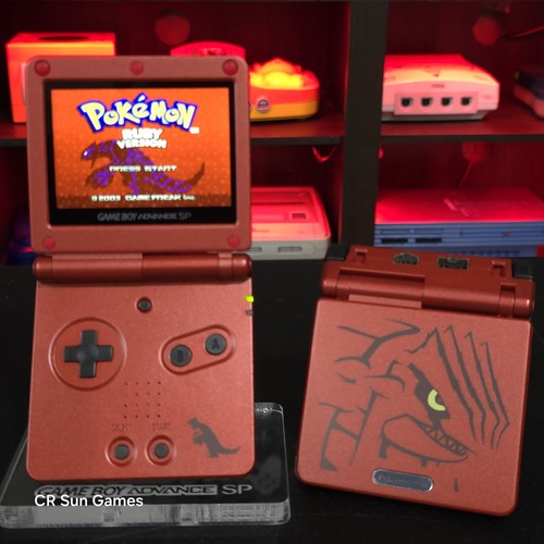 Red Nintendo Game Boy Advance GBA SP IPS Adjustable Brightness ...