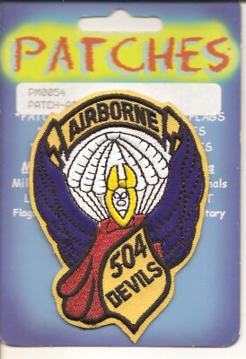 MILITARY PATCH U.S. ARMY " 504 Airborne Regiment " World War 2 / Devils ...
