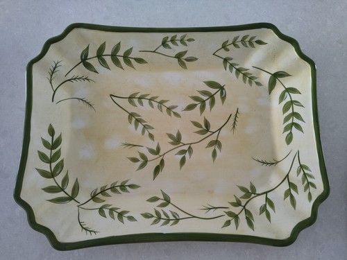 Inspirado Stonelite Seattle Rectangle Handpainted Large Platter 16"x11 ...