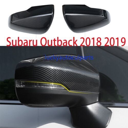 For Subaru Outback 2018 2019 Rear View Side Door Mirror Cover Carbon ...