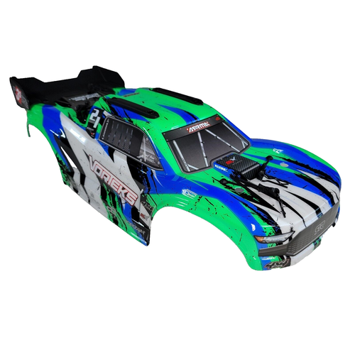 Arrma Vorteks 4x4 3s BLX Body Shell Green & Black Factory Painted ...