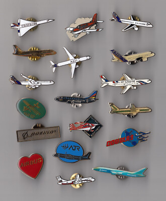 Aircraft Airplane pin badge Airbus Boeing Douglas Aeroplane | eBay