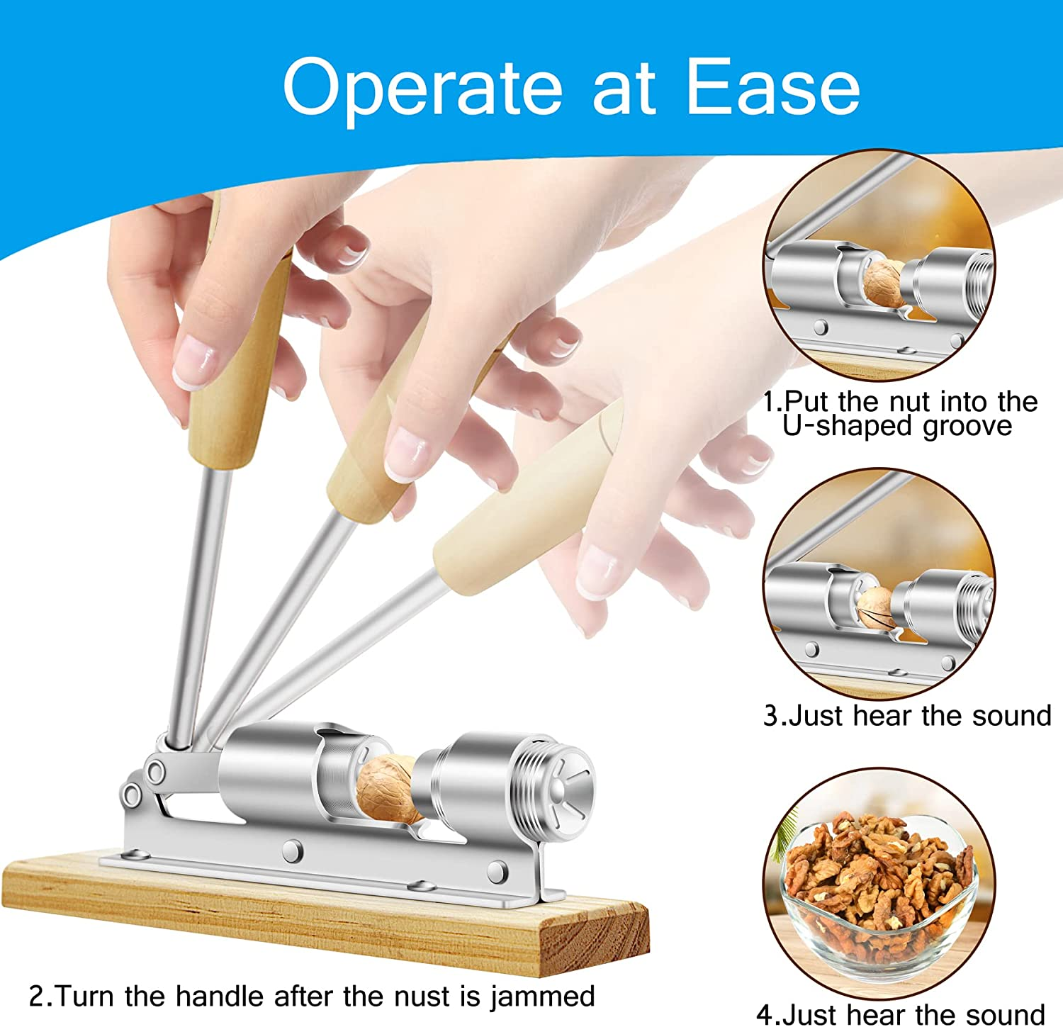 Nut Cracker Machine Splitter Tool Breaker Pecan Sheller Walnut Almond ...