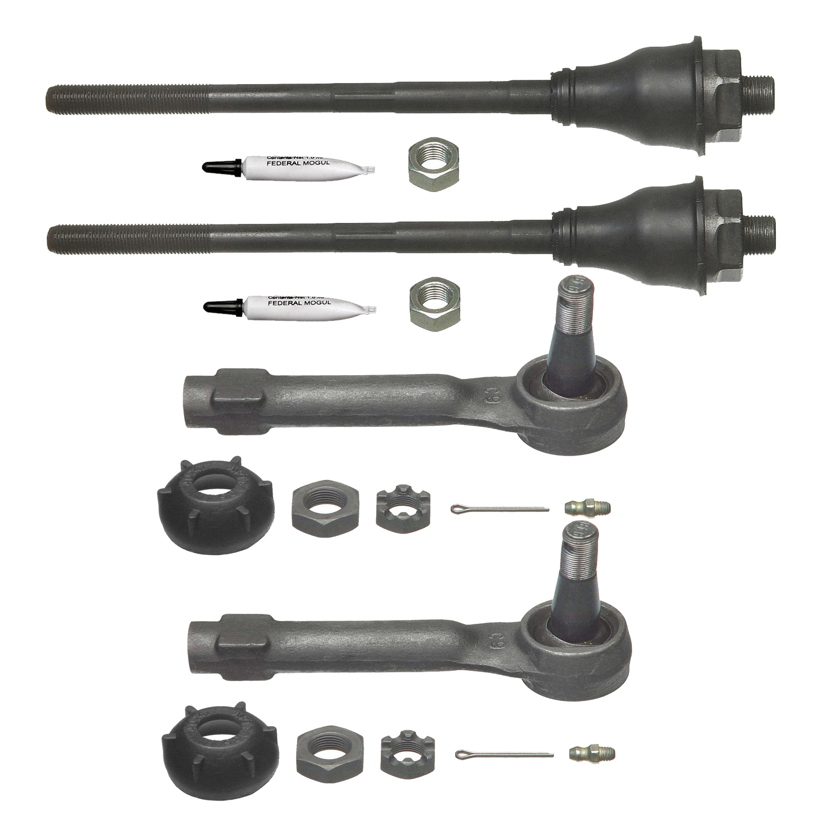Moog 2 Inner & 2 Outer Steering Tie Rod Ends Kit for Cadillac Chevrolet ...