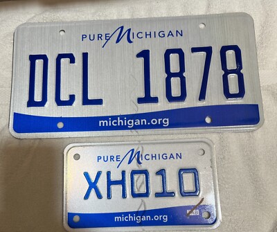 LICENSE PLATES MOTORCYCLE / AUTO Michigan Pure Michigan Base XH010 | eBay
