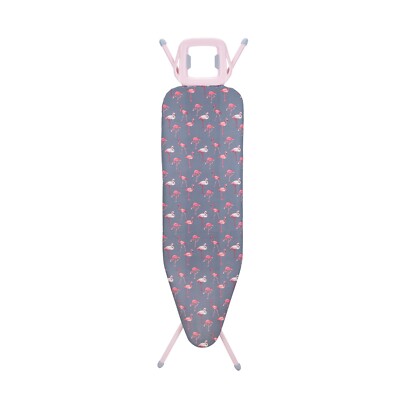 Minky Flamingo Pink Ironing Board, Adjustable Height, Large 122x38cm ...