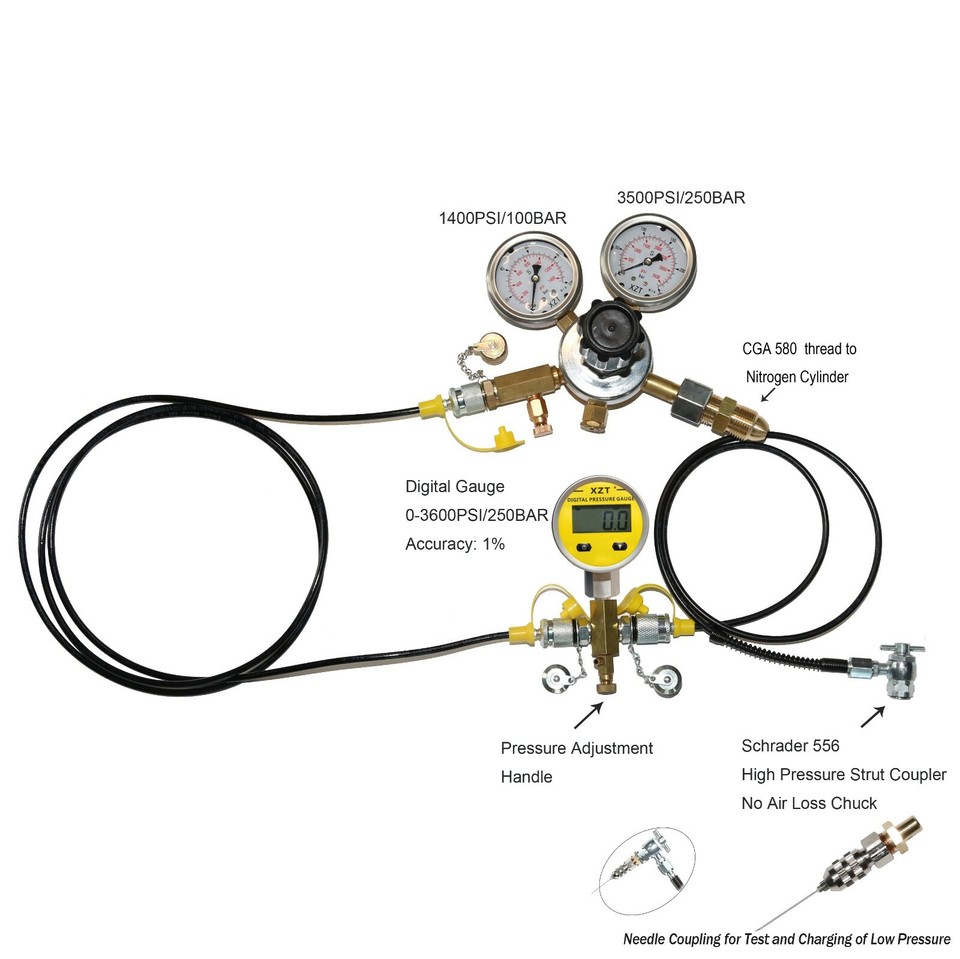 Nitrogen NEEDLE adapter ,Nitrogen Shock Filling tool,No Air Loss Chuck ...