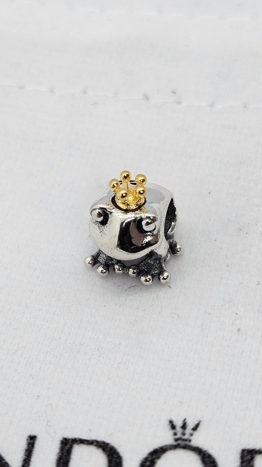 Pandora Sterling Silver & 14K Gold Frog Prince Charm S925ale | eBay UK