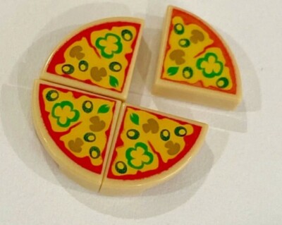 *NEW* Lego Pizza Slices for Whole Pizza Food for Figures Figs - 4 ...