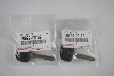 TOYOTA GENUINE NON CHIP UNCUT BLANK KEY 2 x 9099900199 CAMRY Corolla ...