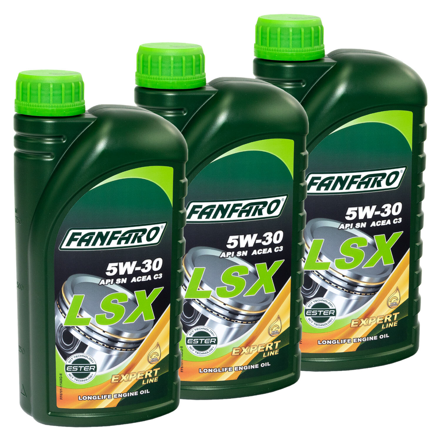 LSX Motoröl 3x 1 Liter FANFARO 5W-30 Longlife III VW 504 00 VW 507 00 ...