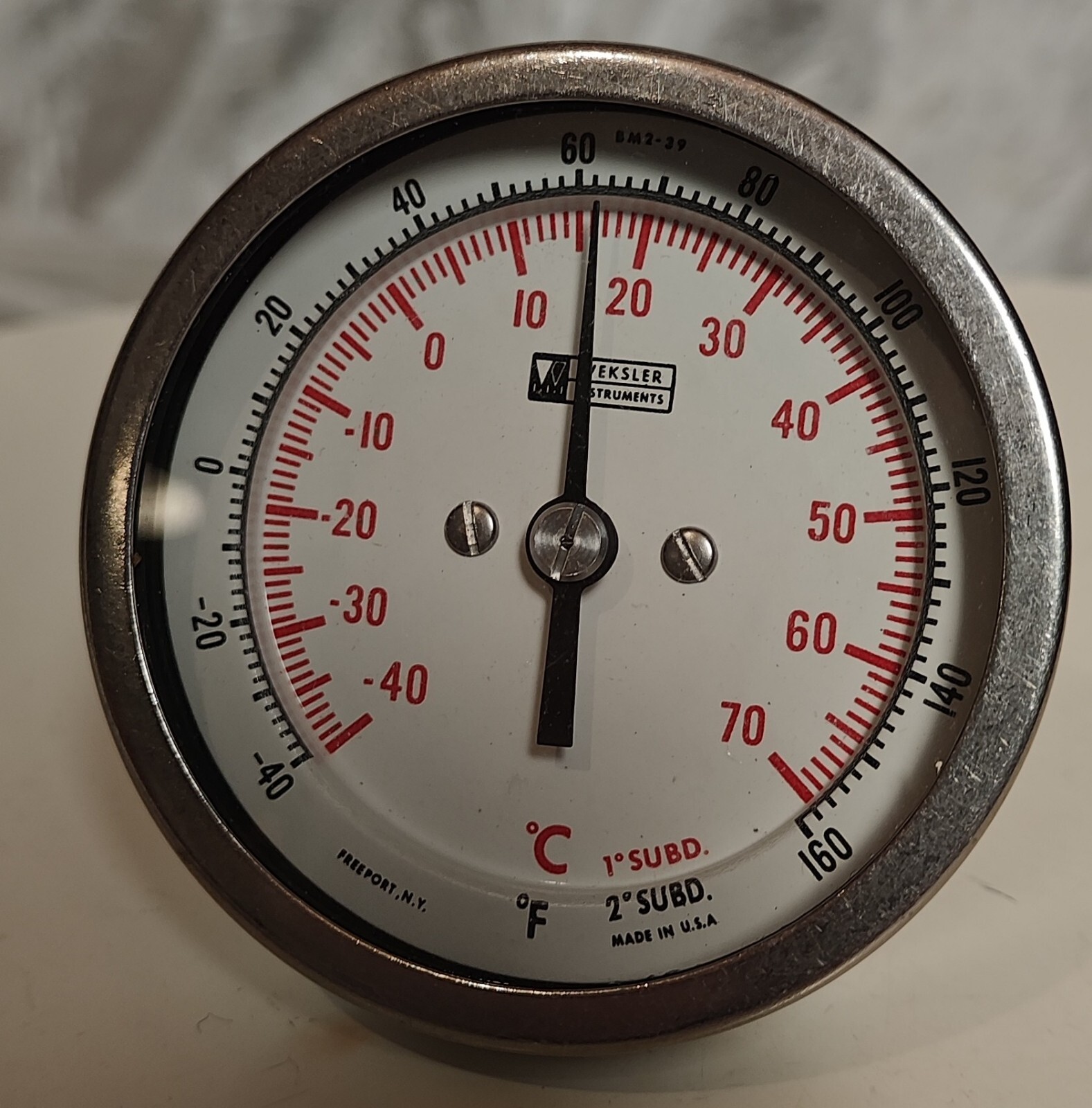 WEKSLER GAUGE, TEMPERATURE, BM2-39, -40-70 DEG C, -40-160 DEG F, 3 ...