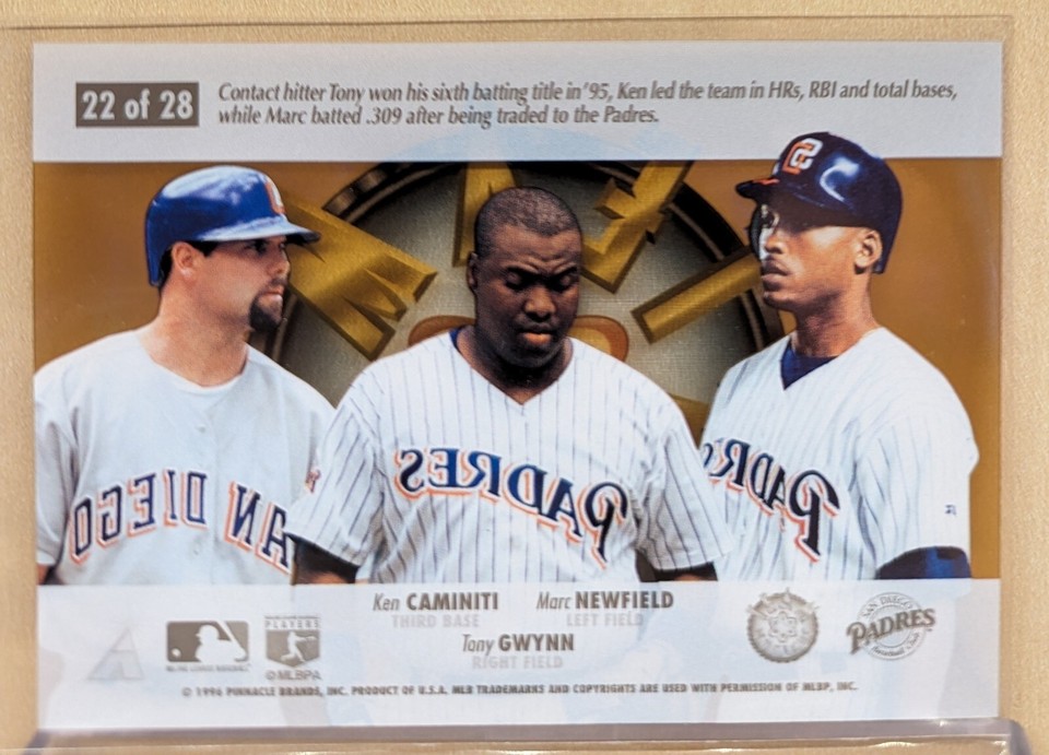 1996 Select TEAM NUCLEUS #22 Tony Gwynn Ken Caminiti HOF RARE SAN DIEGO ...