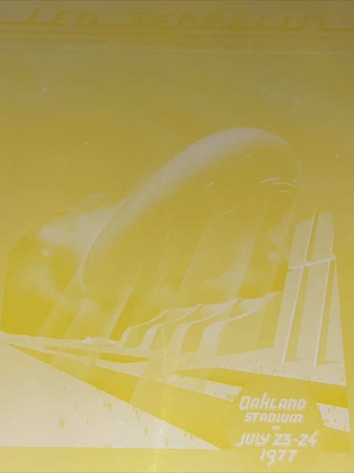 Led Zeppelin Oakland Coliseum 1977 Original Concert Poster Part ...