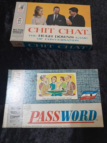 2 Vintage MB Board Games. 1963 Password and 1962 Chit Chat | eBay