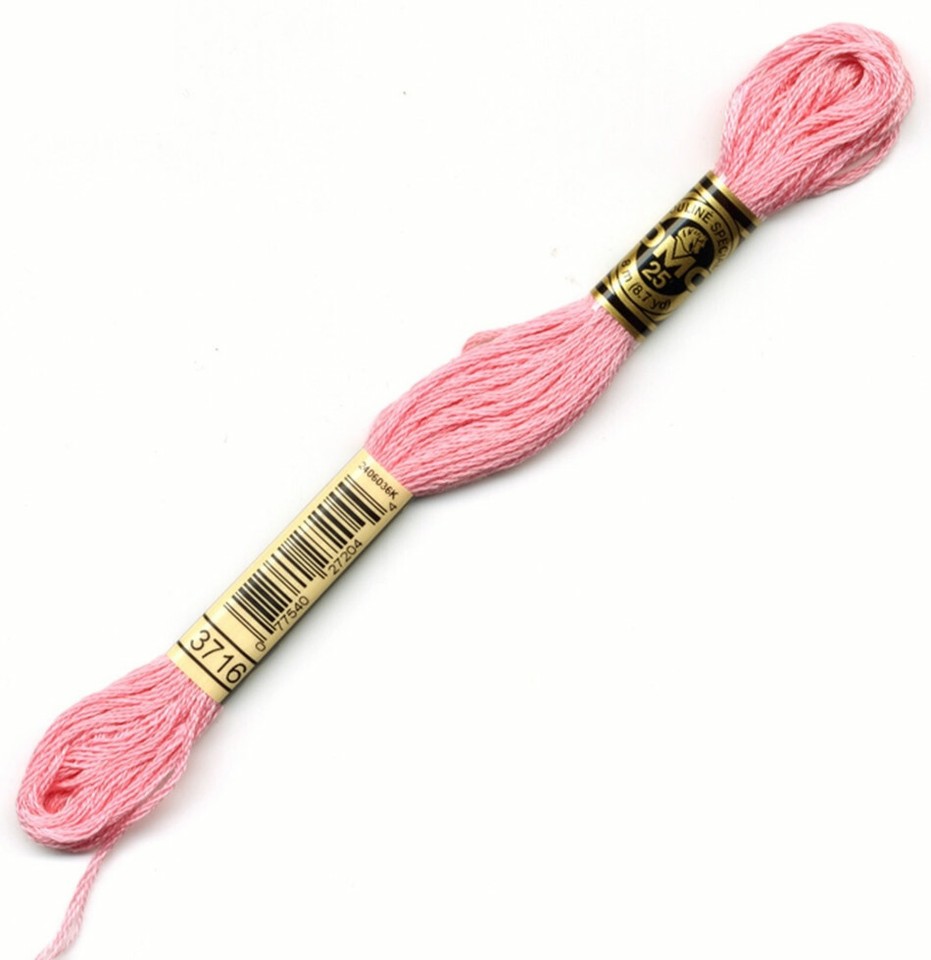 DMC® Embroidery/X-Stitch Floss #3607-4520, B5200, E168, E3852 8.7yd ...