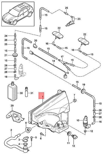 Porsche 95852870400 Genuine OEM Washer Reservoir for sale online | eBay