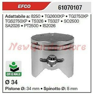 Piston Segments Pin Efco Chainsaw 8250 TG2600XP 61070107 | eBay