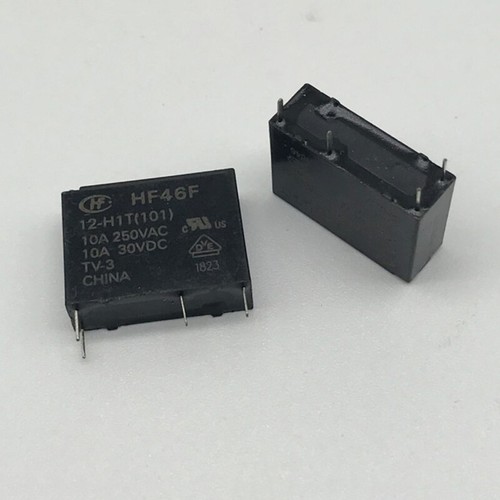 10Pcs HONGFA HF46F-12-H1T 12VDC Power Relay 4Pins 5A 250VAC | eBay