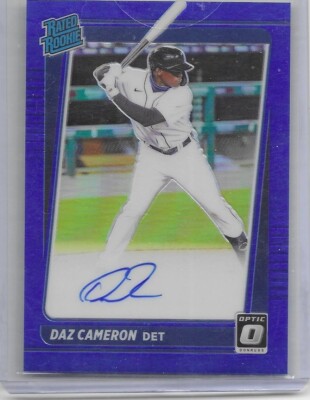 2021 Optic Rated Rookies Blue Prizm Auto- Daz Cameron /75 Detroit ...