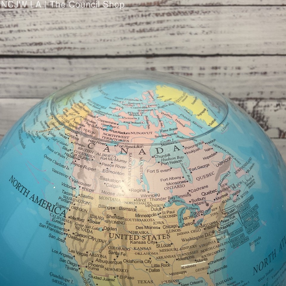 Mova Rotating Globe Political Country Map Earth 8.5" Air Bubble Stops ...
