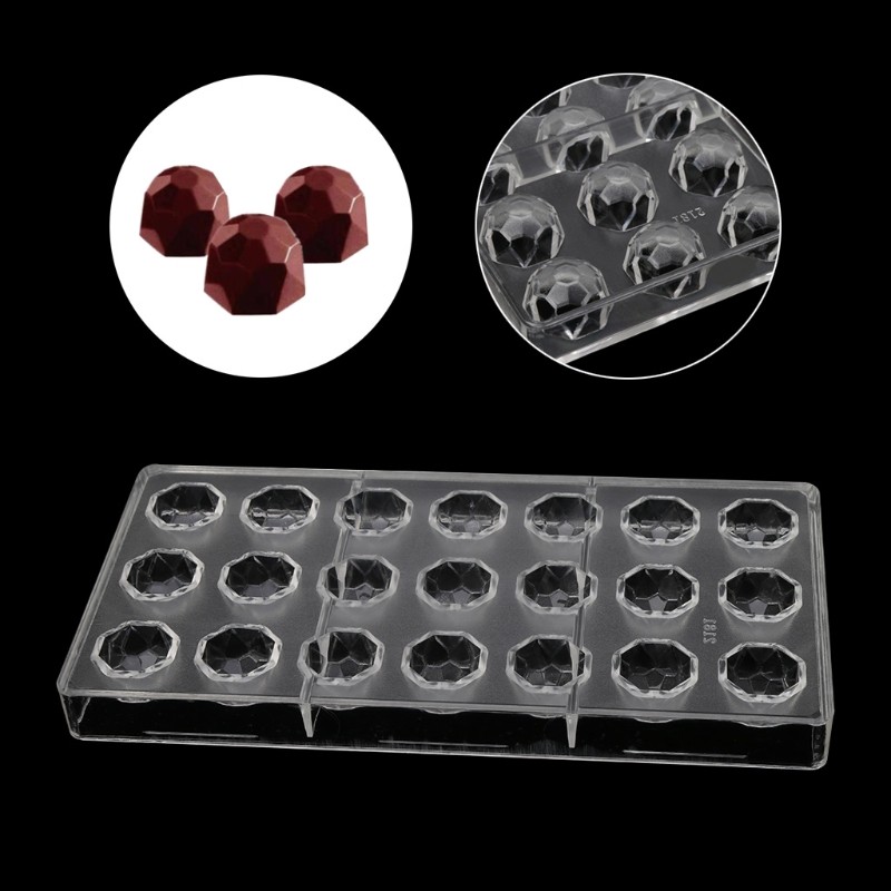 1 PC Polycarbonate Diamond Shape DIY Chocolate Mold Ice Cube Jelly ...