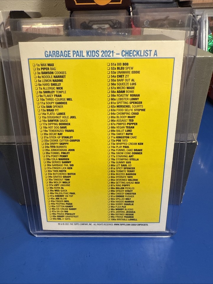 2021 Topps Garbage Pail Kids GPK Food Fight CHET ZIT Card #54a | eBay UK