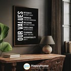 Our Values Wall Art Bussiness Core Values Office Decor Entrepreneur ...