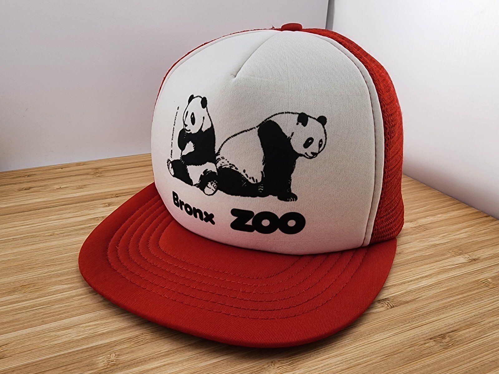 Bronx Zoo NYC Hat Cap, Pandas, Red & White Trucker, S… - Gem