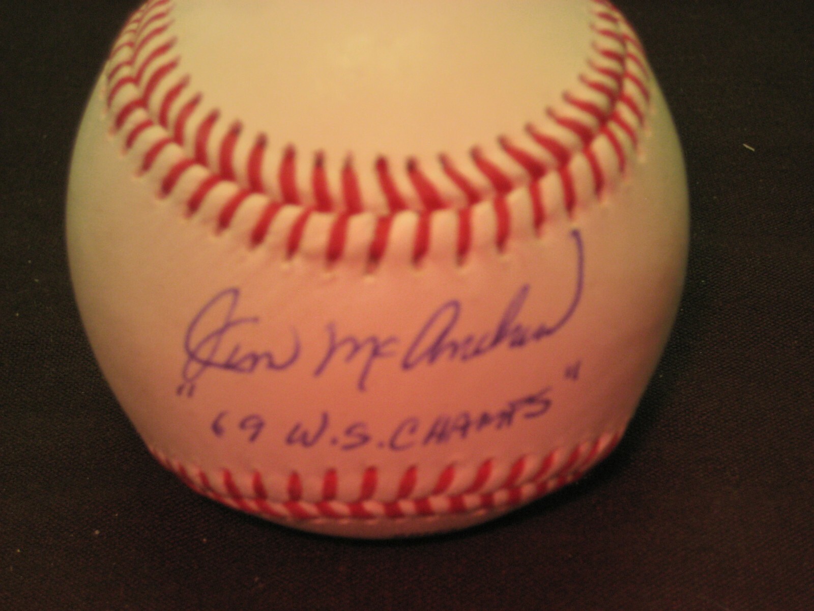 JIM MCANDREW 1969 NY METS AUTOGRAPHED BASEBALL INSCRIBED 69 W.S. CHAMPS ...