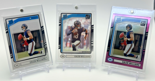 Caleb Williams Trading Card Lot - (3) cards - Optic Pink, Clearly, and ...