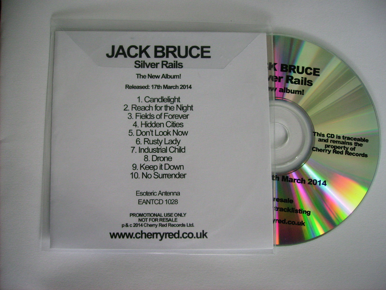 JACK BRUCE - SILVER RAILS - CD PROMO IN PLASTIC SLEEVE LIKE NEW ...