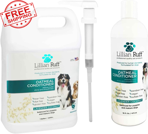 Lillian Ruff Calming Oatmeal Pet Conditioner for Dry Skin & Itch Relief ...